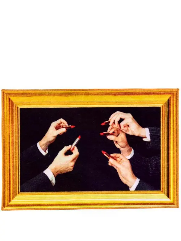 SELETTI Lipstick Graphic-print Mat - Multicolour