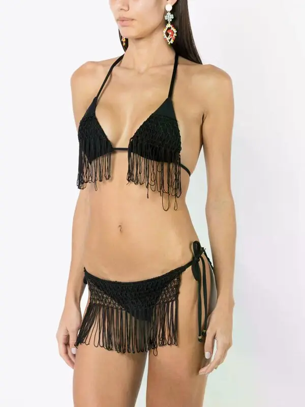 AMIR SLAMA Floral-print Two-piece Bikini Set