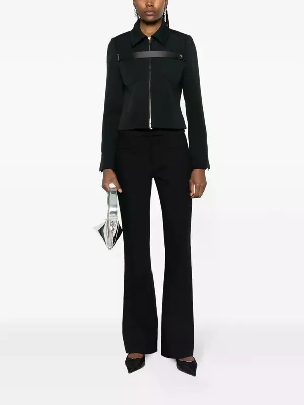 COURREGES Crepe Flared Trousers