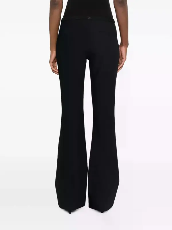 COURREGES Crepe Flared Trousers