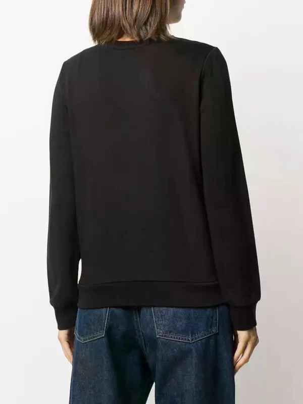 A.p.c. Cotton Logo Print Crewneck Sweatshirt