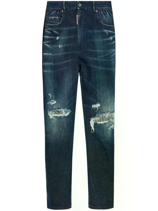 Dsquared2 Distressed Straight Leg Jeans