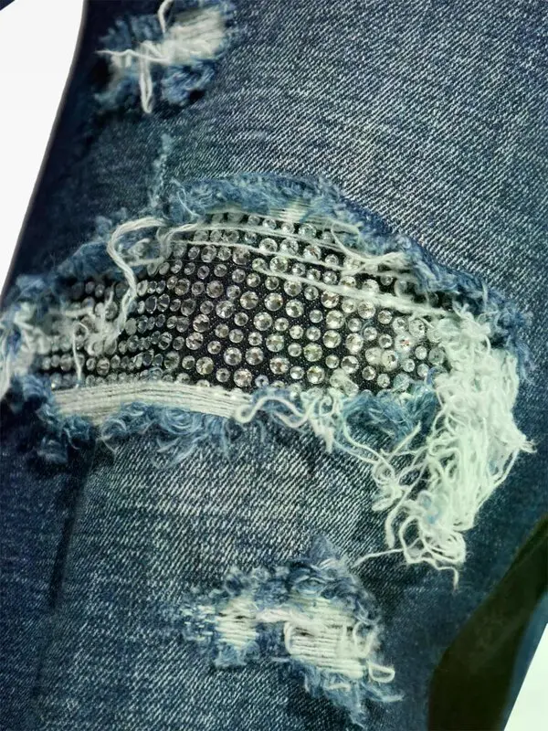 Dsquared2 Distressed Straight Leg Jeans