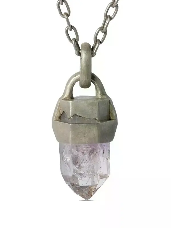 PARTS OF FOUR Talisman Amethyst Pendant Necklace - Silver