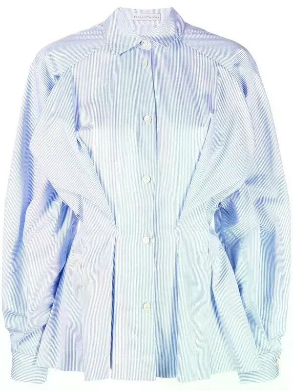 Palmer//harding Gathered-waist Cotton Shirt