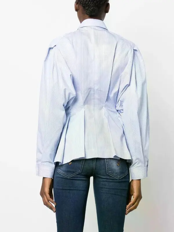 Palmer//harding Gathered-waist Cotton Shirt