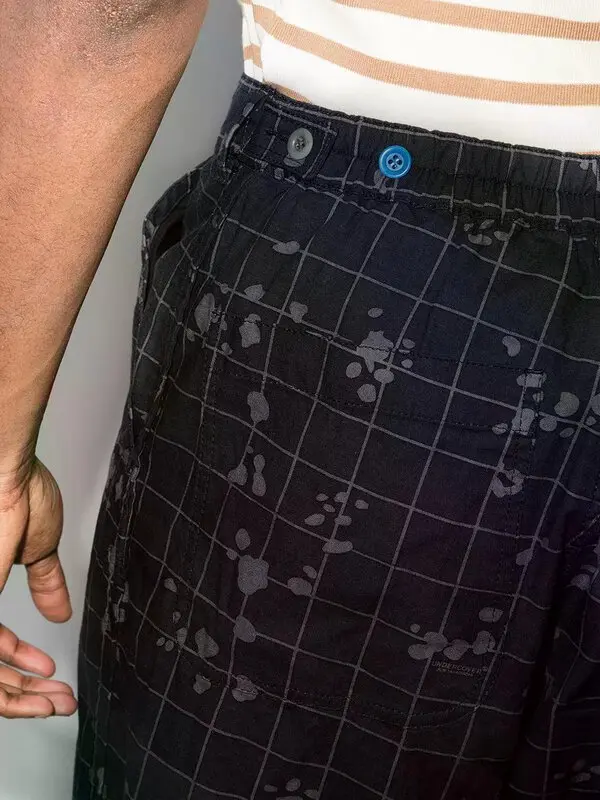 Undercover Check-pattern Loose-fit Trousers
