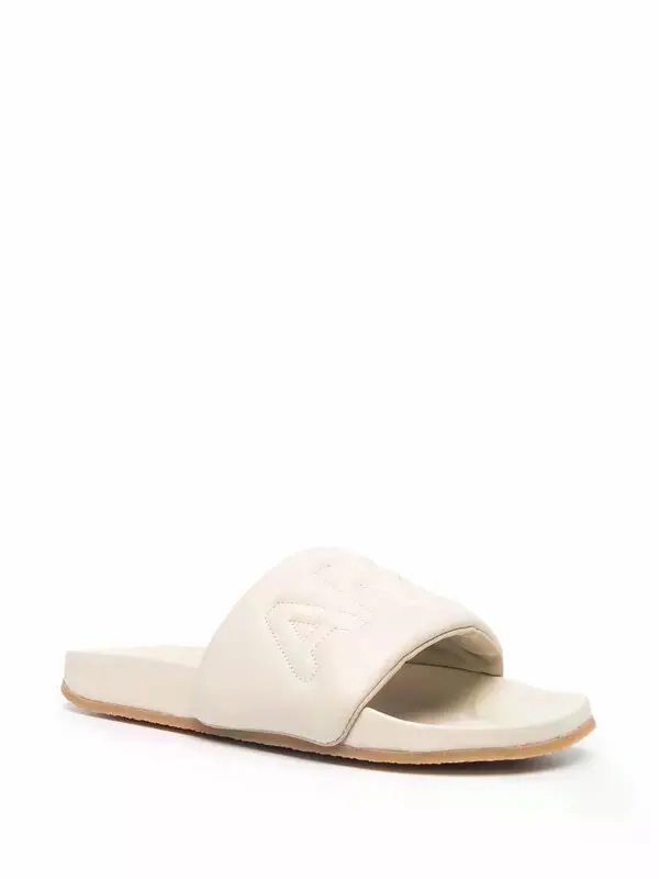 AMBUSH Logo-quilted Slides - Neutrals