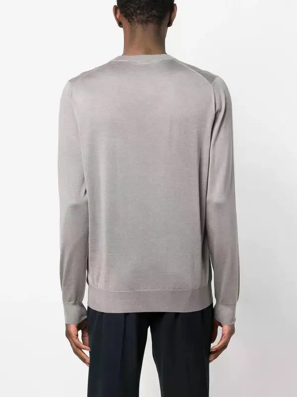 Fedeli Crew-neck Cashmere-silk Jumper - Grey