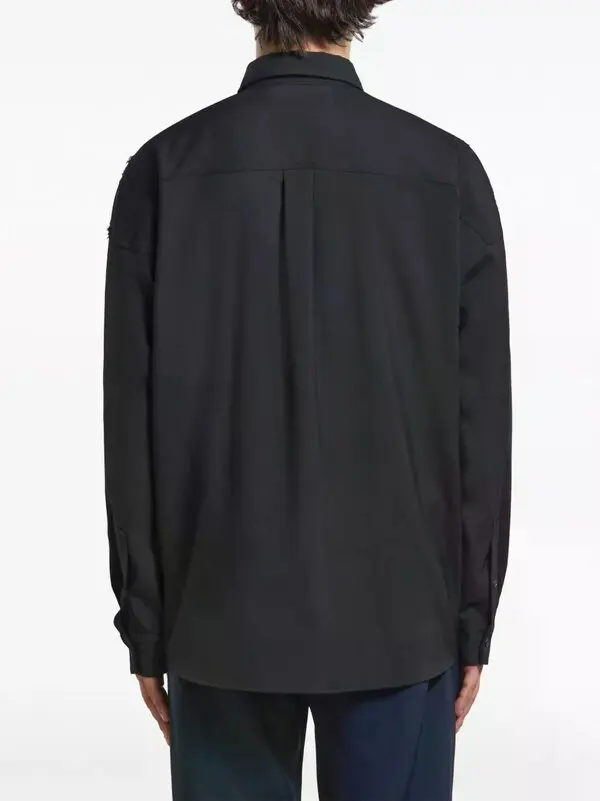 Marni Panelled Virgin-wool Shirt