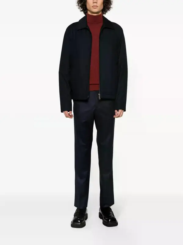 Corneliani Embossed-knit Virgin Wool Jumper - Red