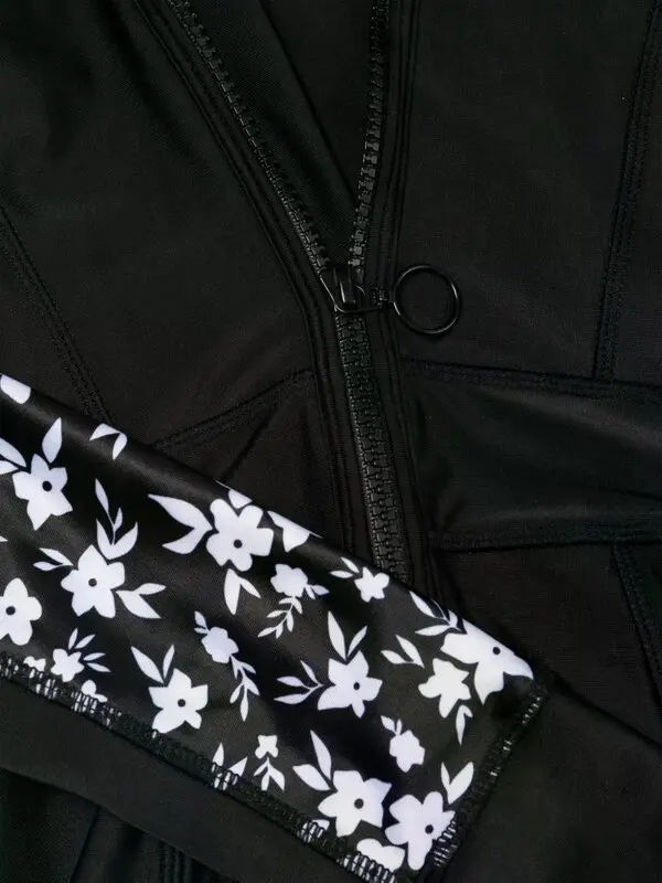 DUSKII Floral-print Zip-up Surf Suit