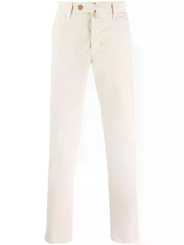 Incotex Slim-cut Cotton Trousers - Neutrals