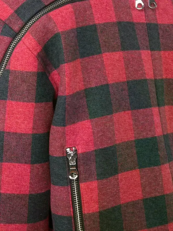 MOSTLY HEARD RARELY SEEN Plaid Bomber Jacket - Red