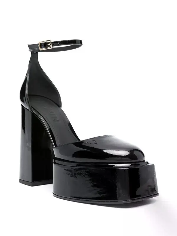 3JUIN Platform Leather Pumps - Black