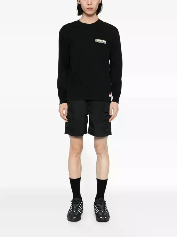 GROUND ZERO Logo-print Drawstring Shorts