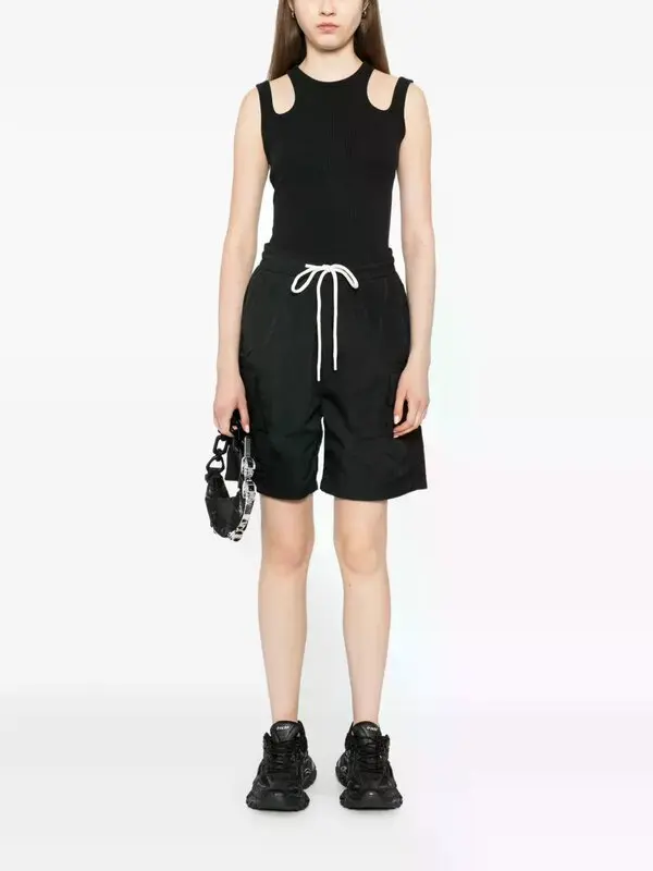 GROUND ZERO Logo-print Drawstring Shorts