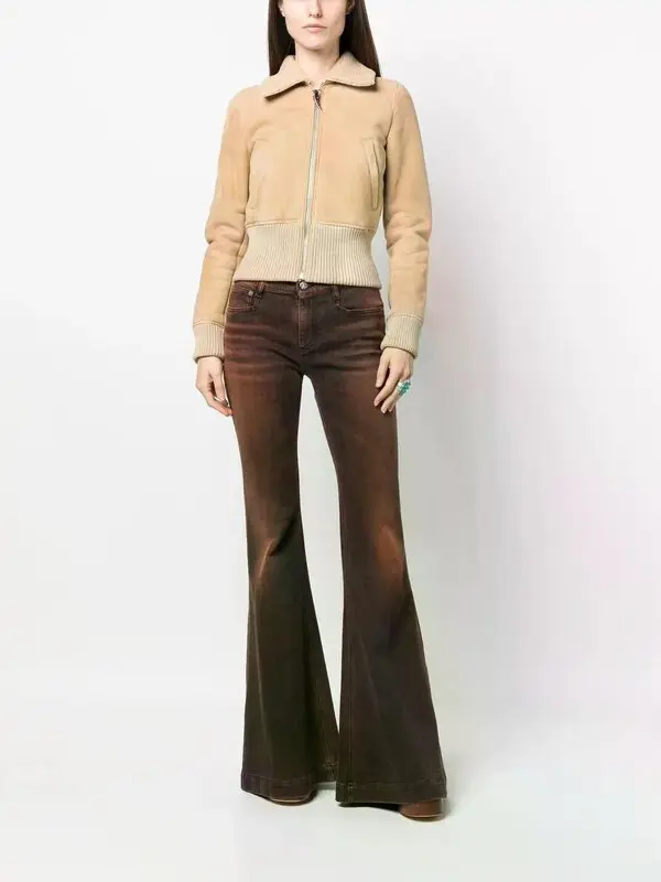 Roberto Cavalli Acid-wash Flared Jeans