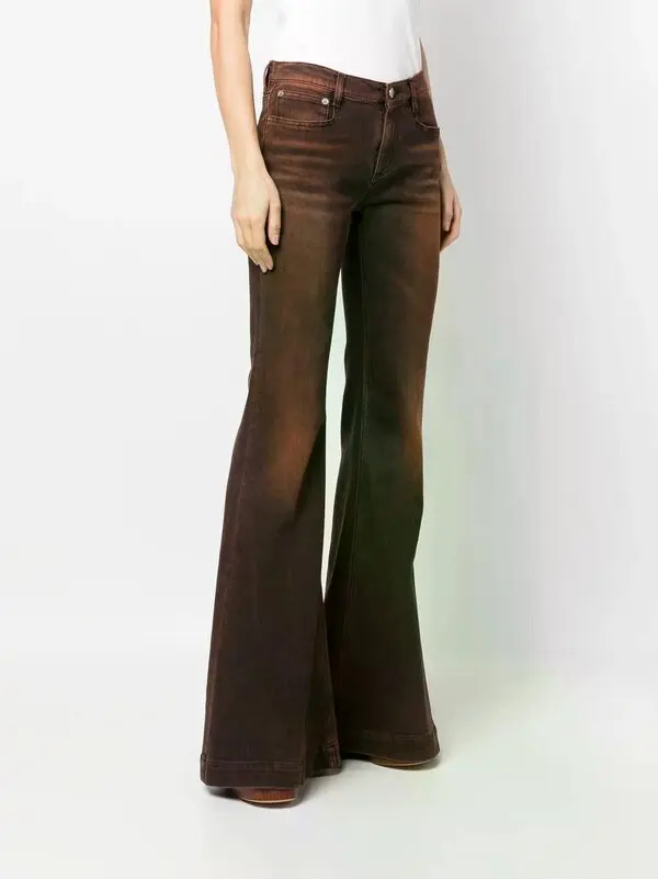 Roberto Cavalli Acid-wash Flared Jeans