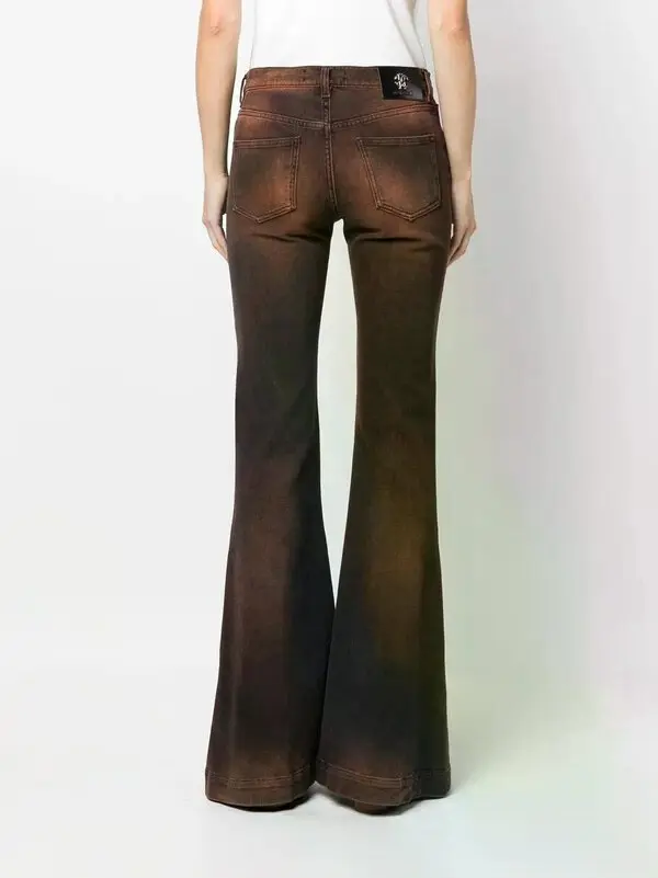 Roberto Cavalli Acid-wash Flared Jeans