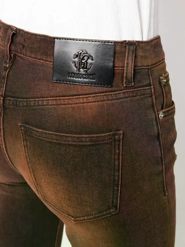 Roberto Cavalli Acid-wash Flared Jeans