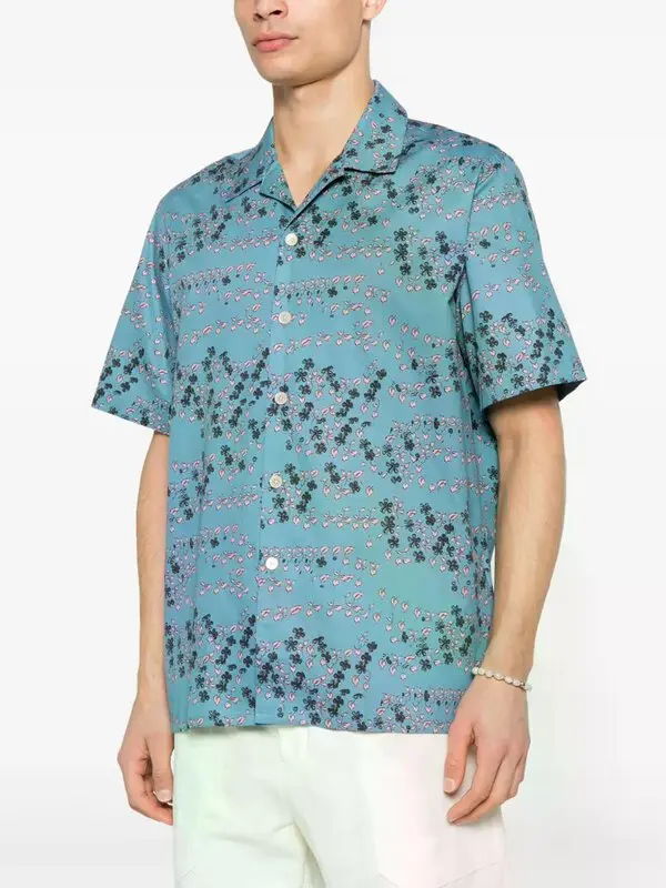 Paul Smith Jasmine-print Short-sleeve Shirt