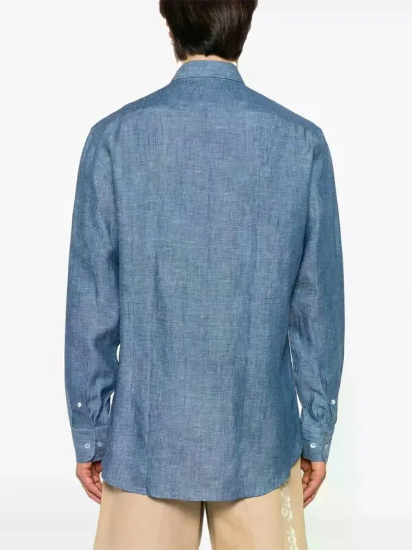 Etro Pegaso-embroidered Shirt - Blue