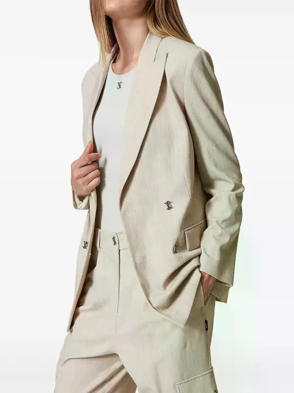 TWINSET Mélange-effect Double-breasted Blazer