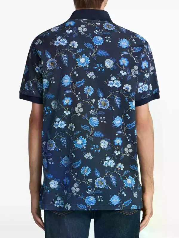 Etro Floral-print Polo Shirt