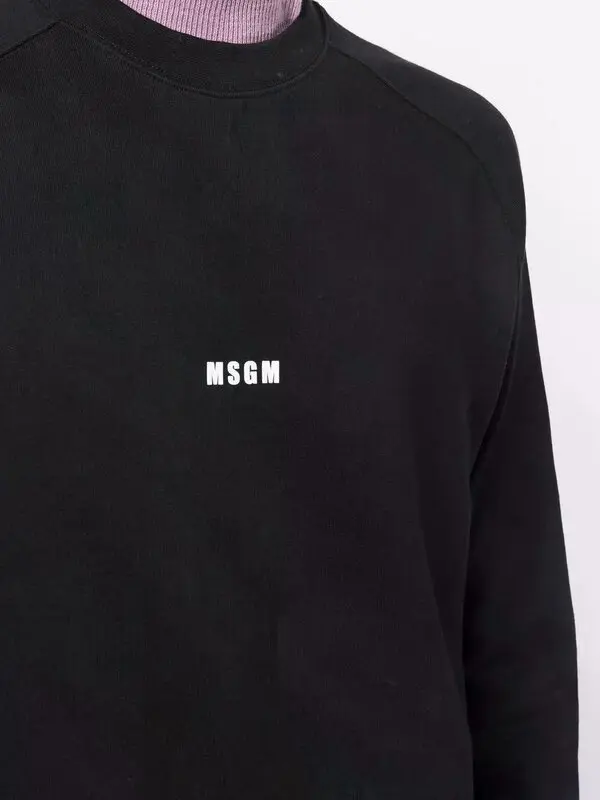 MSGM Logo Print Sweatshirt - Black
