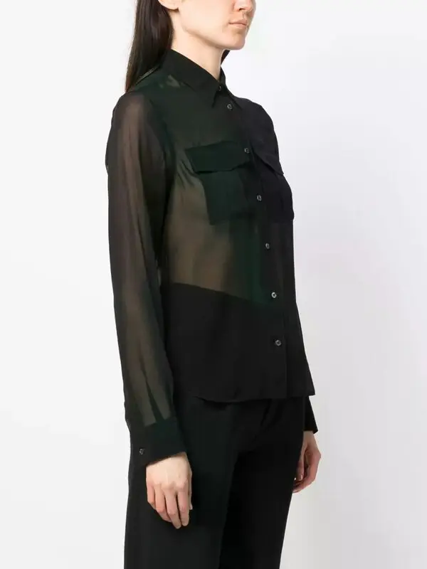 Aspesi Semi-sheer Silk Blouse