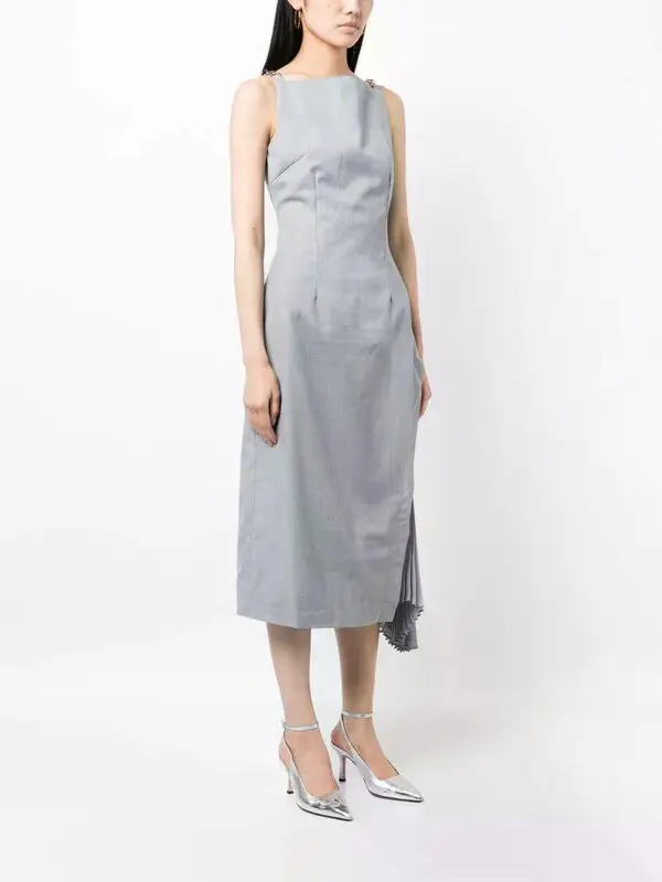 Rokh Side-pleats Midi Dress