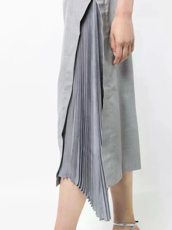 Rokh Side-pleats Midi Dress