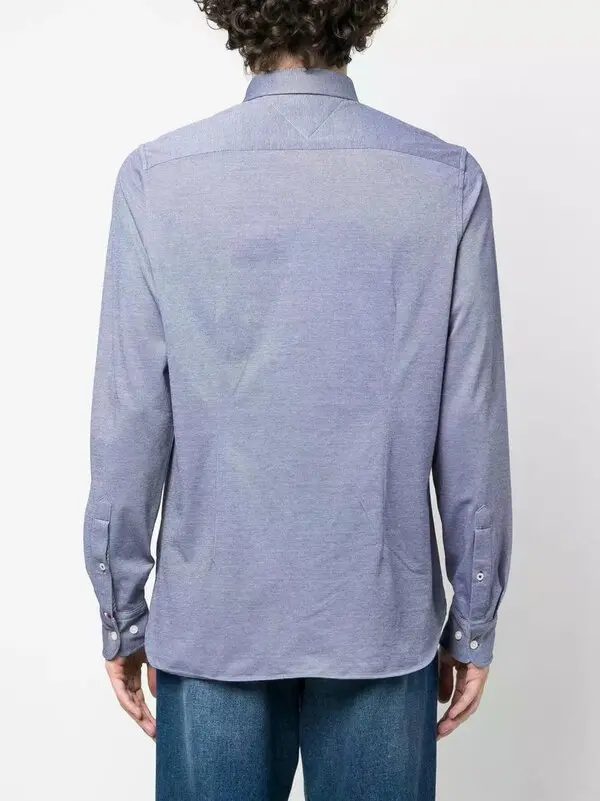 Tommy Hilfiger Logo-embroidery Cotton-blend Shirt