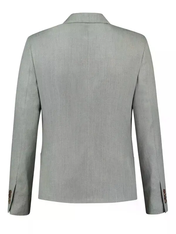 LARDINI Brooch-detail Single-breasted Blazer - Grey