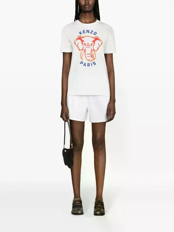 Kenzo Broderie-anglaise High-rise Short Shorts