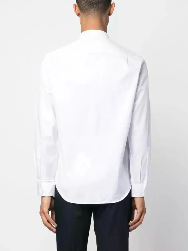 FURSAC Collarless Long-sleeve Cotton Shirt