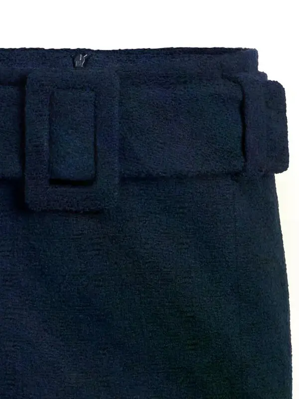PATOU Belted Organic-cotton Mini Skirt