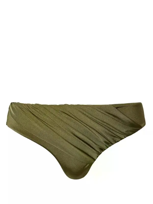 TWINSET Pleated Bikini Bottom - Green
