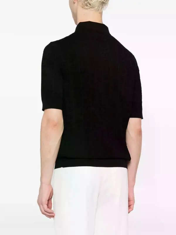Dolce & Gabbana Monogram-jacquard Silk Polo Shirt
