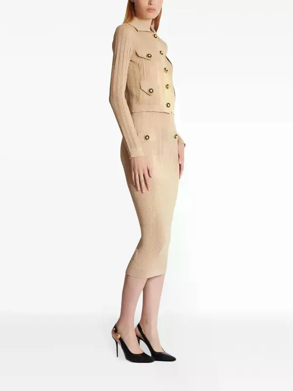 Balmain Button-up Cardigan - Neutrals