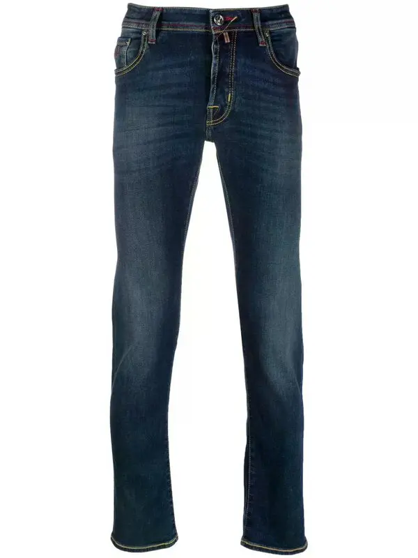 Jacob Cohen Skinny-leg Jeans With Logo Patch - Blue