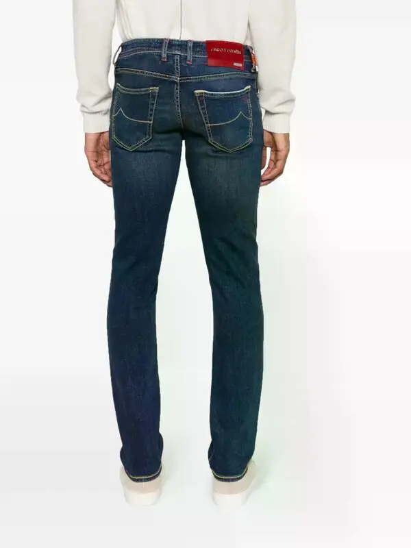 Jacob Cohen Skinny-leg Jeans With Logo Patch - Blue