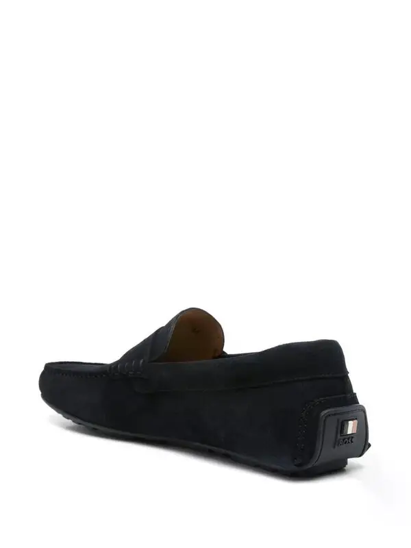 BOSS Suede Penny Trim Loafers