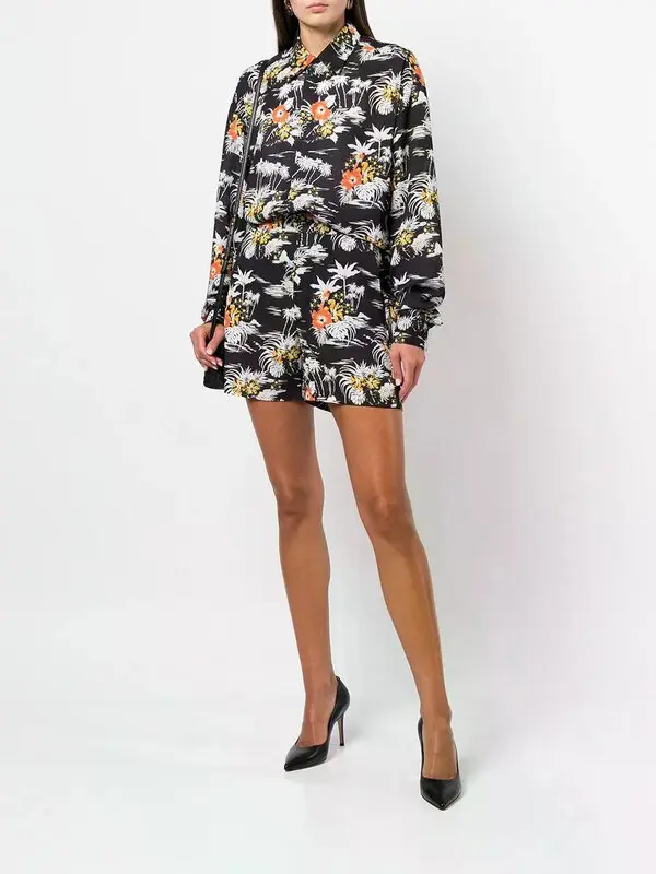RtA Sierra Floral Print Silk Shirt