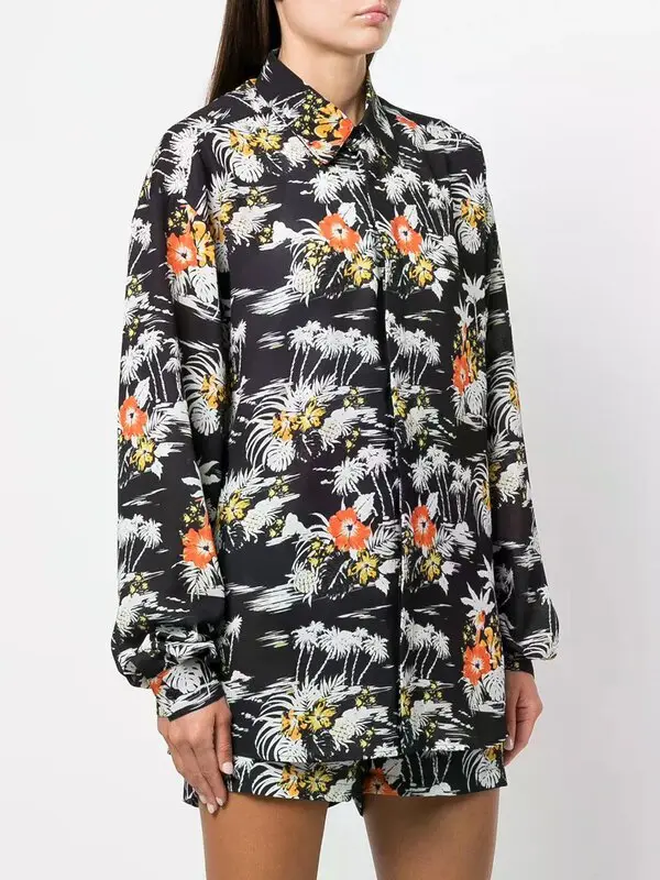 RtA Sierra Floral Print Silk Shirt