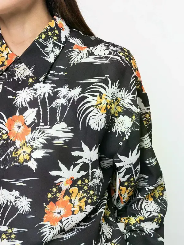 RtA Sierra Floral Print Silk Shirt