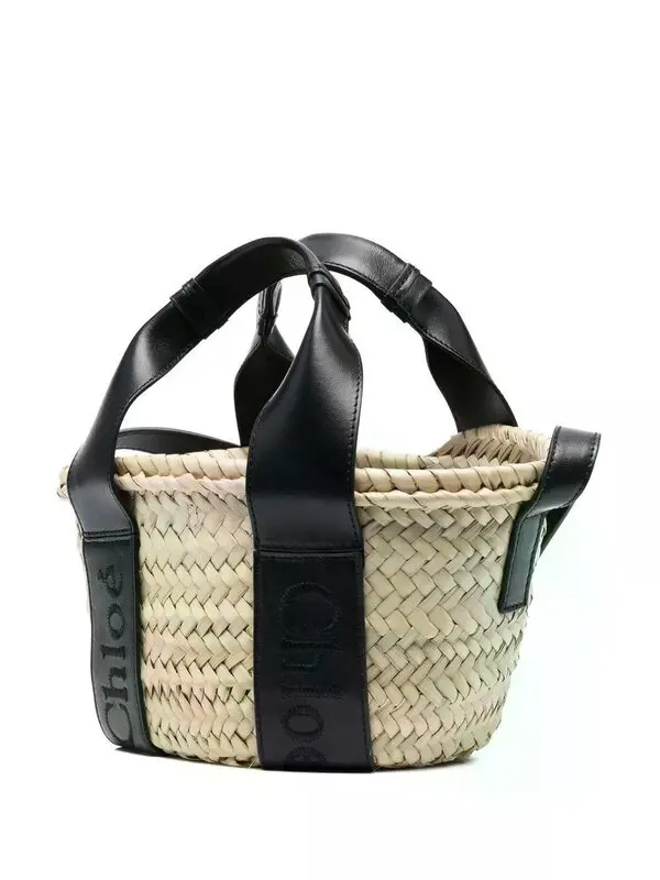 Chloé Small Sense Raffia Tote Bag