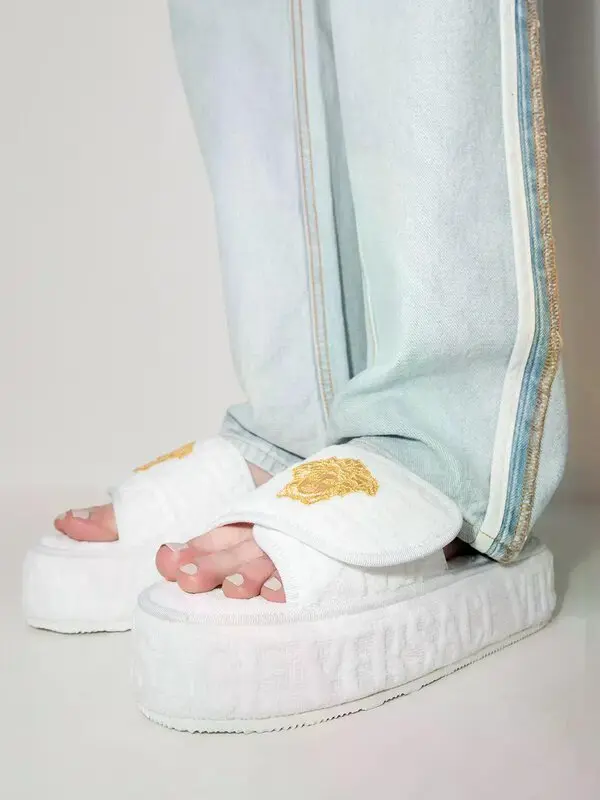 Versace Medusa Head Platform Slippers