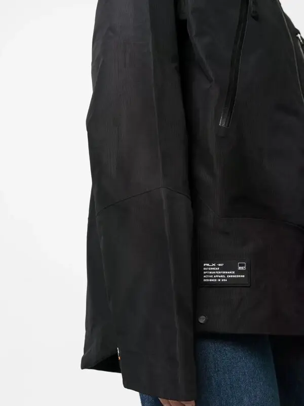 Rlx Ralph Lauren Hooded Windbreaker Jacket With Logo Detail